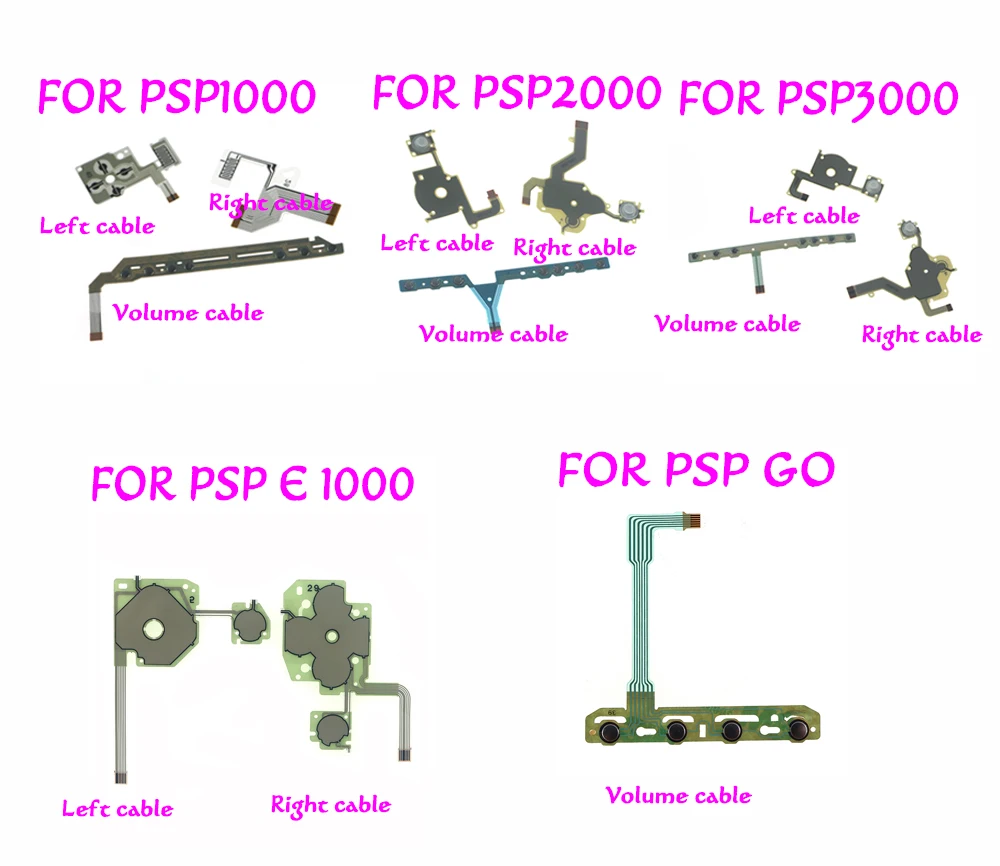 For-PSP-3000-Left-Right-Buttons-Function-Start-Home-Volume-PCB-Keypad ...