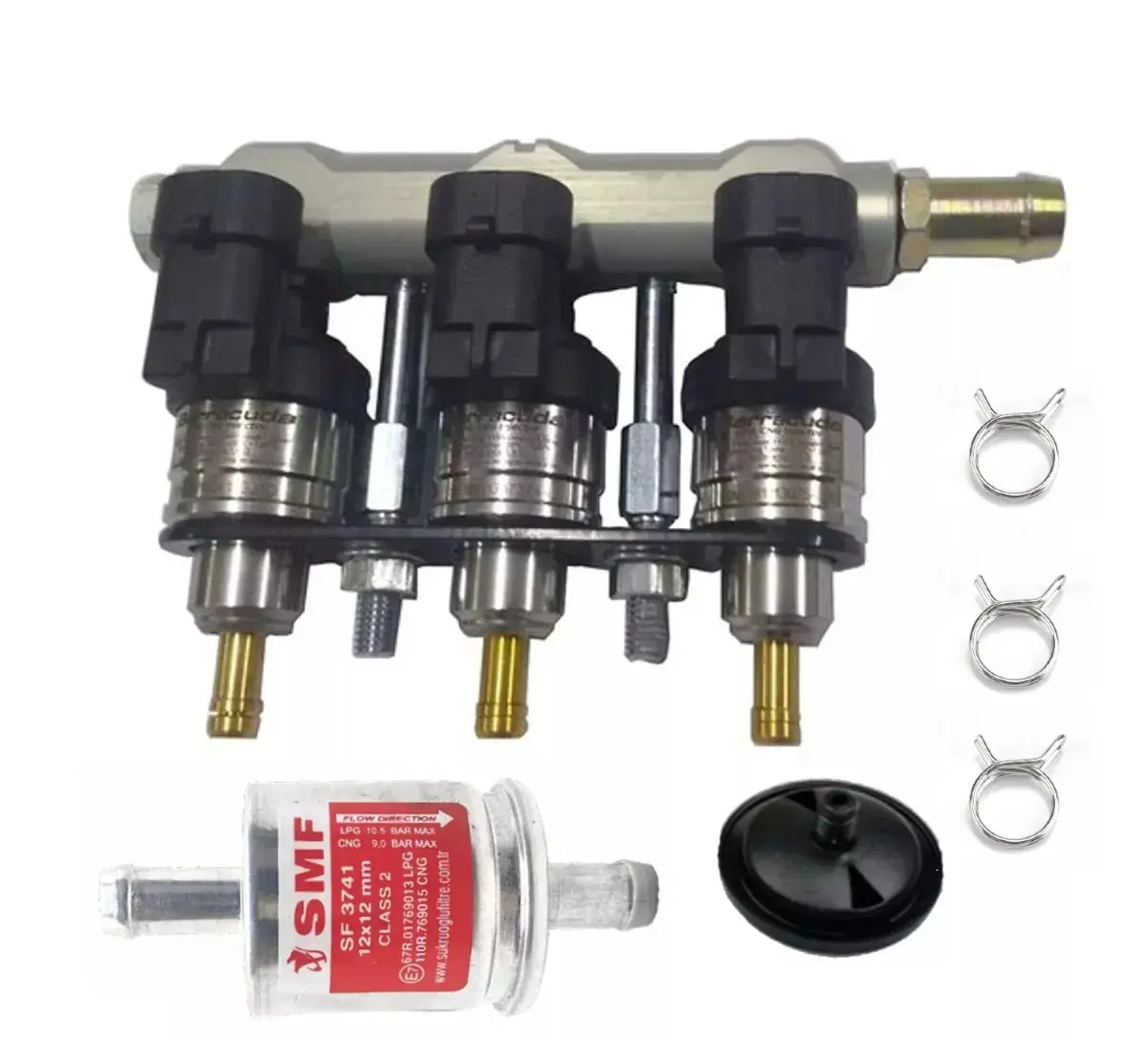 LPG Injektor Hannah Barracuda Best Lpg CNG GPL Rail Type 3 Cylinders ...