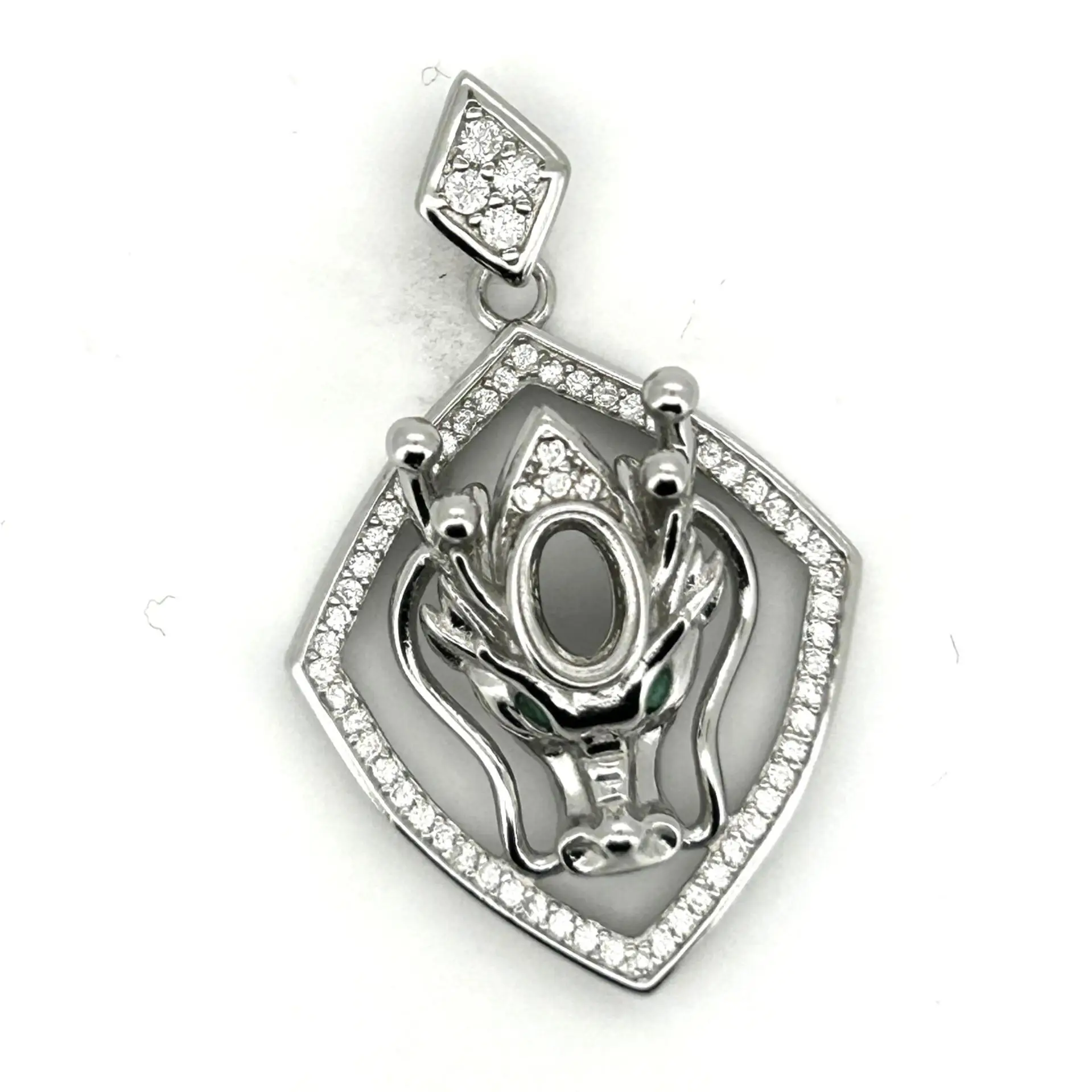 MeiBaPJ-Inlay-4-6mm-Oval-Gemstone-S925-Sterling-Silver-DIY-Empty-Dragon ...