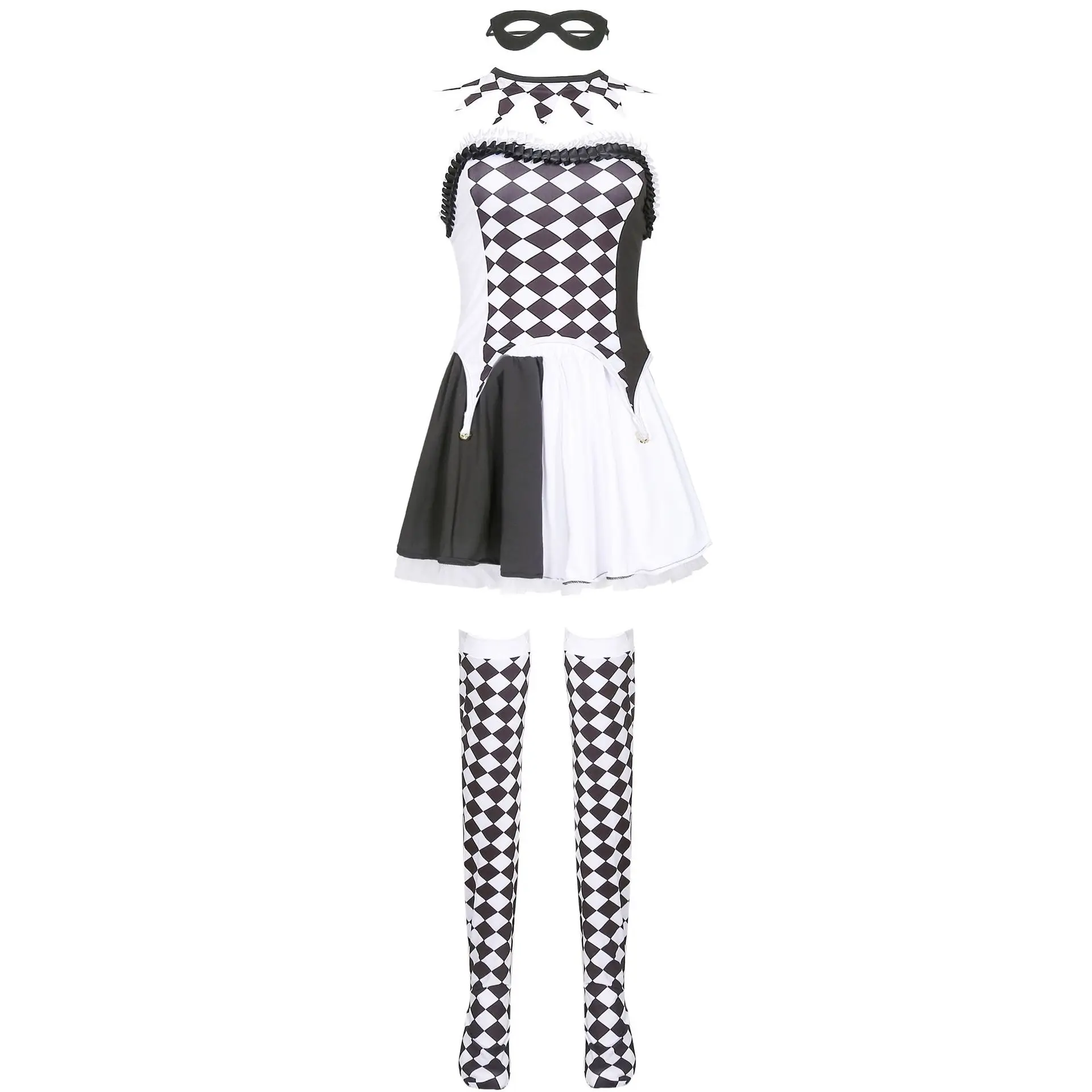 Harley Quinn Black And White Costume
