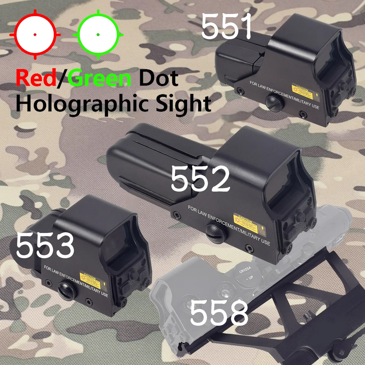 Holographic-Red-Dot-Sight-Optic-Scope-Weapon-Light-MI-Picatinny-Rail ...