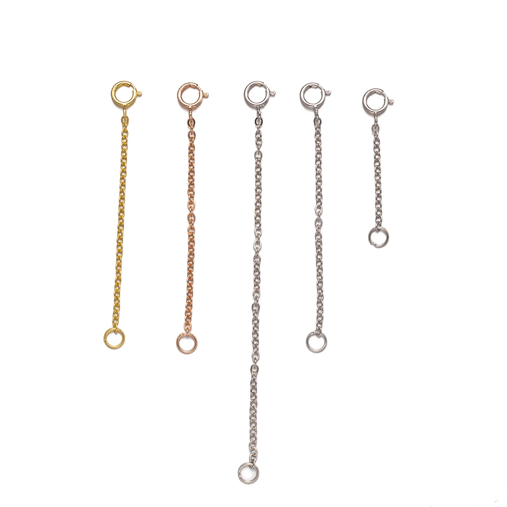 2pcs-925-Sterling-Silver-3-5-8cm-Extension-Extended-Tail-Chains ...