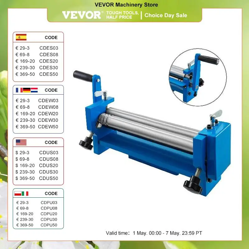 VEVOR-Slip-Roll-Machine-300mm-320mm-610mm-Desktop-Manual-Metal-Plate ...