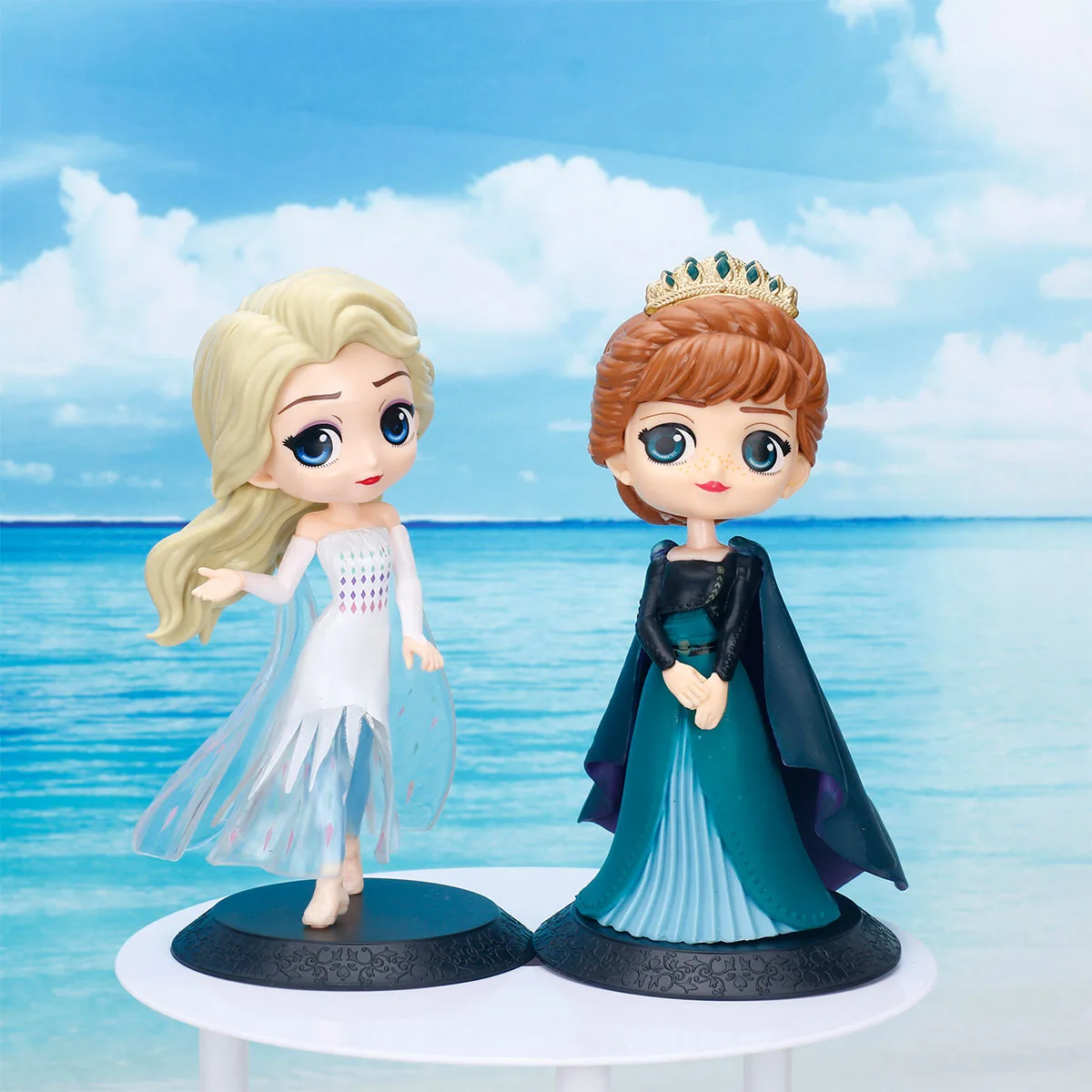 15cm Disney New Q Posket Frozen Queen Princess Elsa Anna Figure Model ...