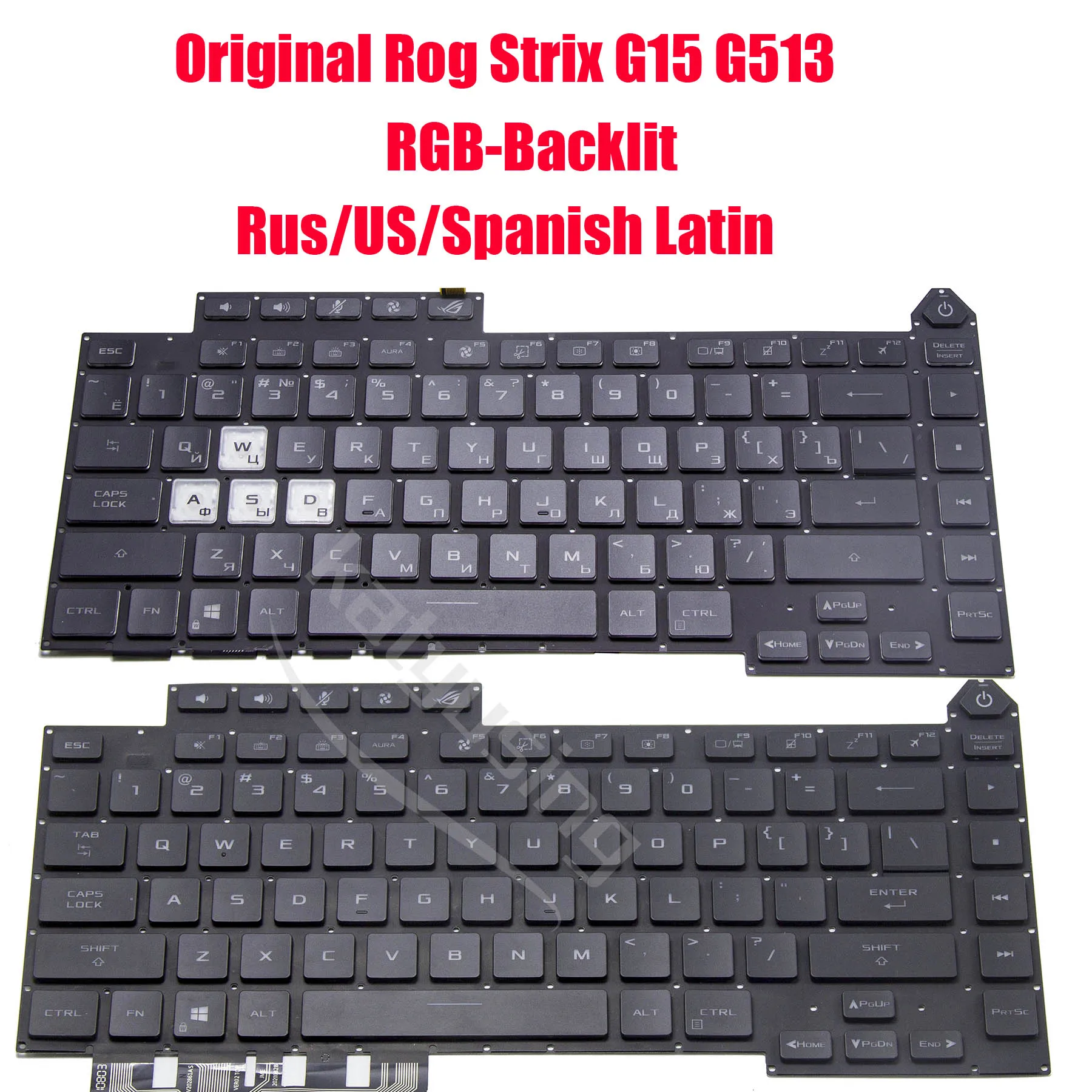 Rus-US-Spanish-Latin-Keyboard-for-Asus-Rog-Strix-G15-G513-G513RC-G513RM ...