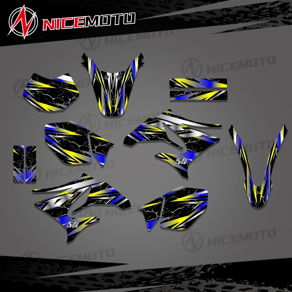 Motorcycle Graphics Decals Stickers Kit For YAMAHA DT 50 2004 2005 2006 ...