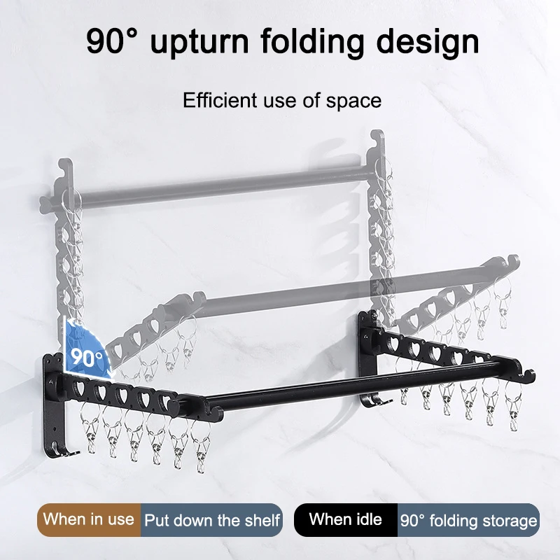 Drying-Folding-Non-perforated-Drying-Rack-Wall-Mounted-Invisible ...