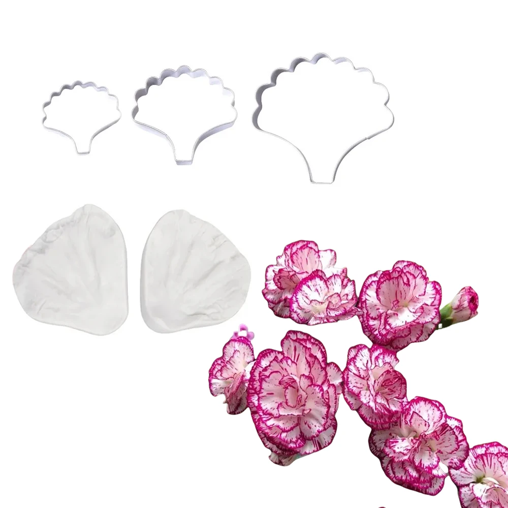 5PCS-Carnation-Petal-Flower-Silicone-Veiners-Cutters-Moldes-Silicona ...