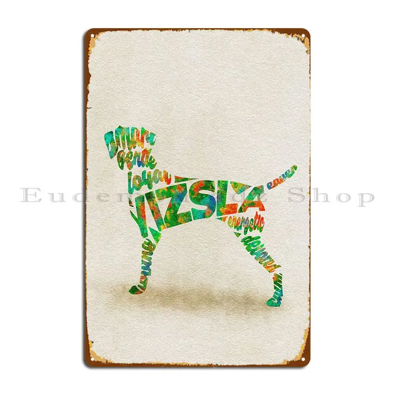 Hungarian-Vizsla-Dog-Typo-Metal-Sign-Funny-Classic-Living-Room-Print ...