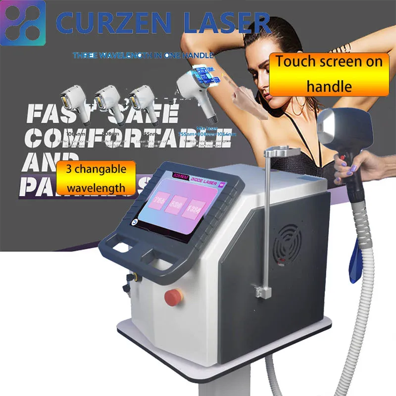 Newest 1200w 2000w Laser Ice Sopran Titanium Alexandrite Laser 755 808 ...