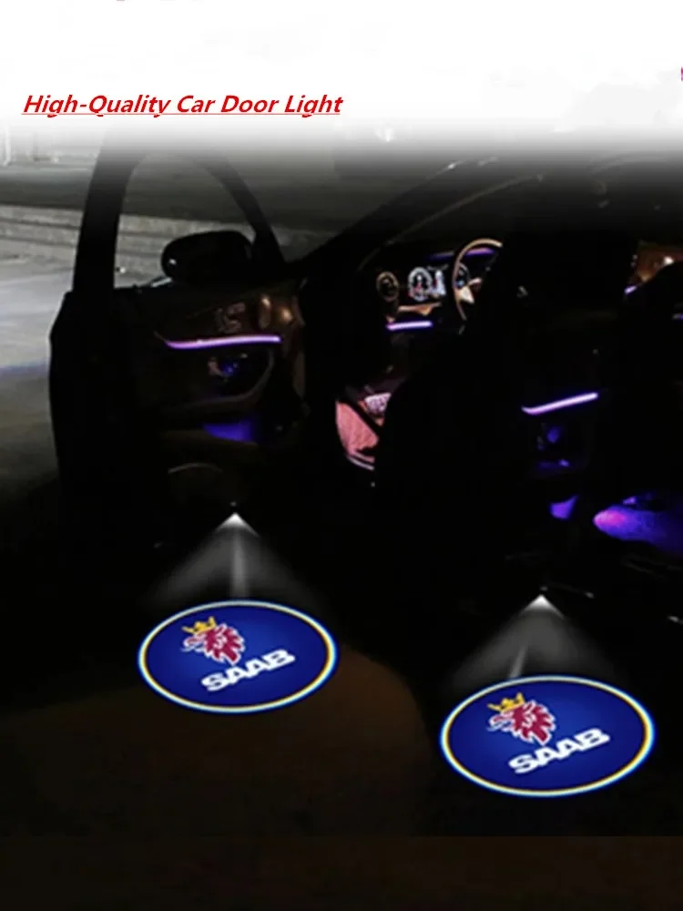 Car Door Logo Projector Ghost Shadow Welcome Light For Saab 93 9-3 2003 ...