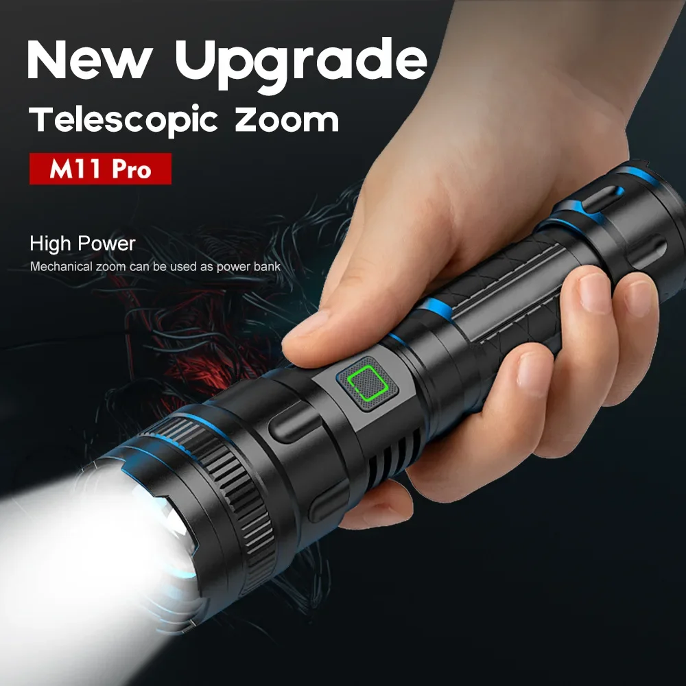 1000LM-High-Power-Powerful-LED-Flashlight-P50-Zoom-Tactical-Flashlight ...