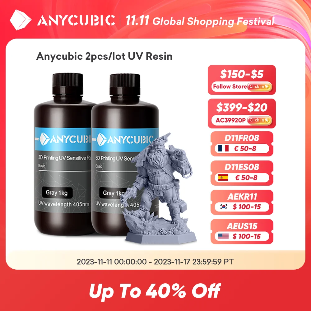 ANYCUBIC-UV-Resin-for-3D-Printer-CD-High-Precision-Quick-Curing-2L ...