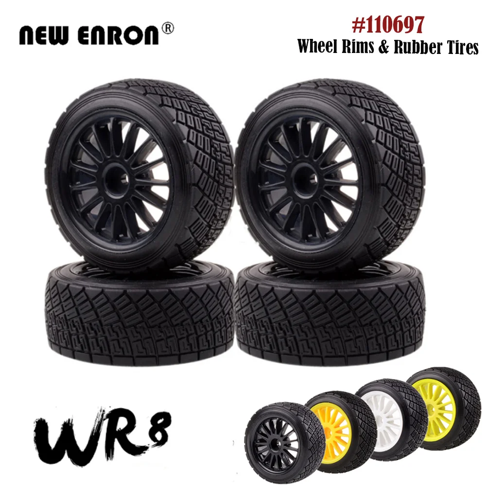 4Pc-2-2Inch-Wheel-Rims-RC-Hub-80mm-Rubber-Tyre-RC-Tires-With-foam ...