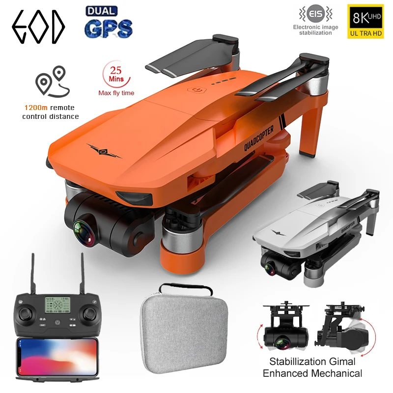 2022 New Gps Drone 4k Profesional 8k Hd Camera 2-axis Gimbal Anti-shake ...