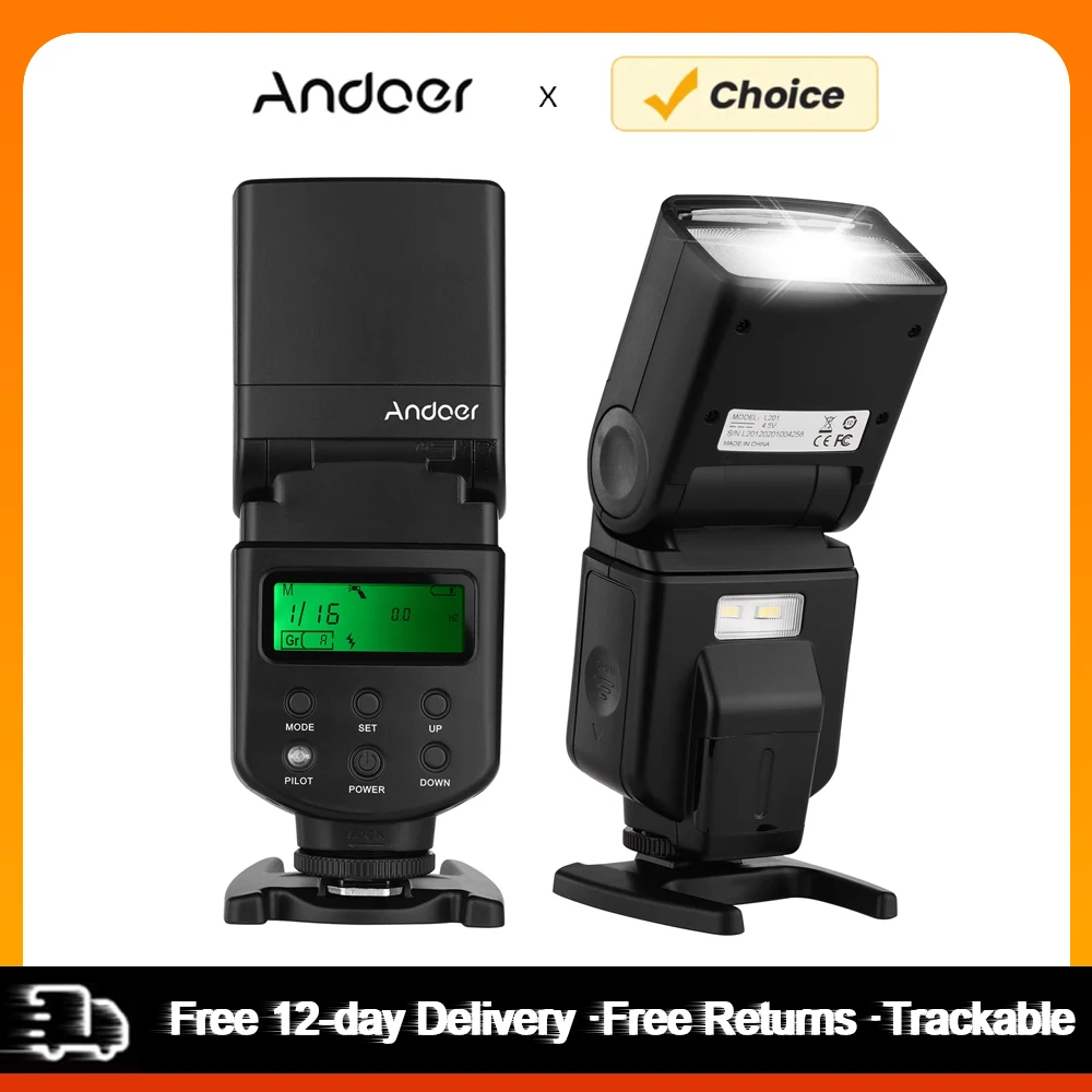 Andoer-Universal-Flash-Speedlite-GN40-Adjustable-LED-Fill-Light-On ...