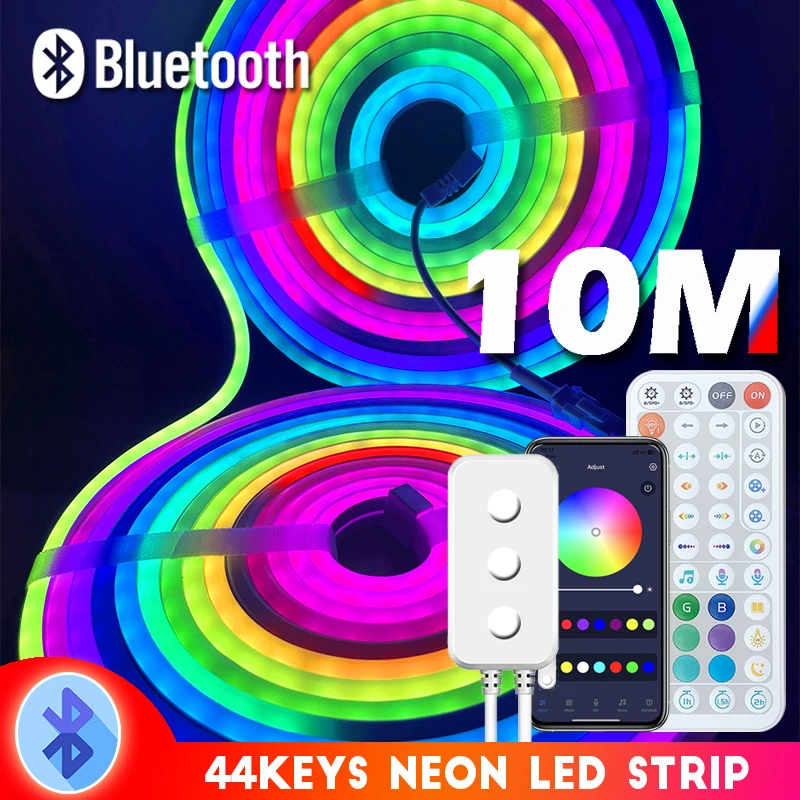32-8FT-10m-Neon-Rope-Lights-RGBIC-84Led-M-Addressable-Neon-LED-Strip ...