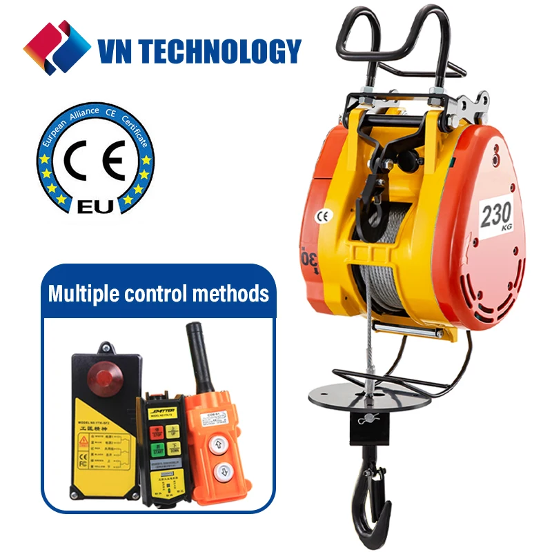 Electric-Hoist-Crane-Wire-Cable-Winch-Lift-Wireless-Remote-Control ...