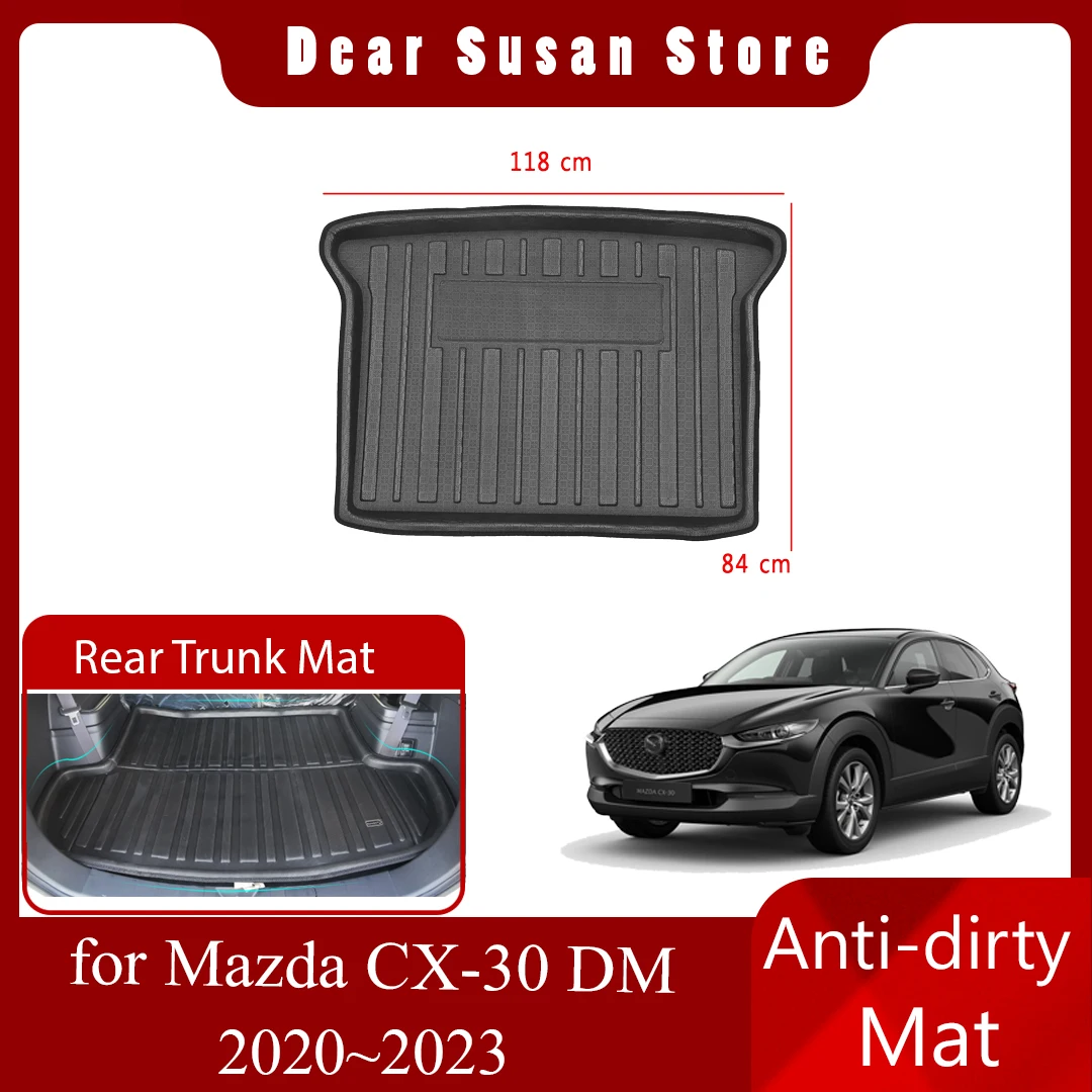 Car Rear Trunk Mat for Mazda CX30 CX 30 DM 2020~2023 Foot Liner Parts Carpet Tray Pad Boot Rug ...