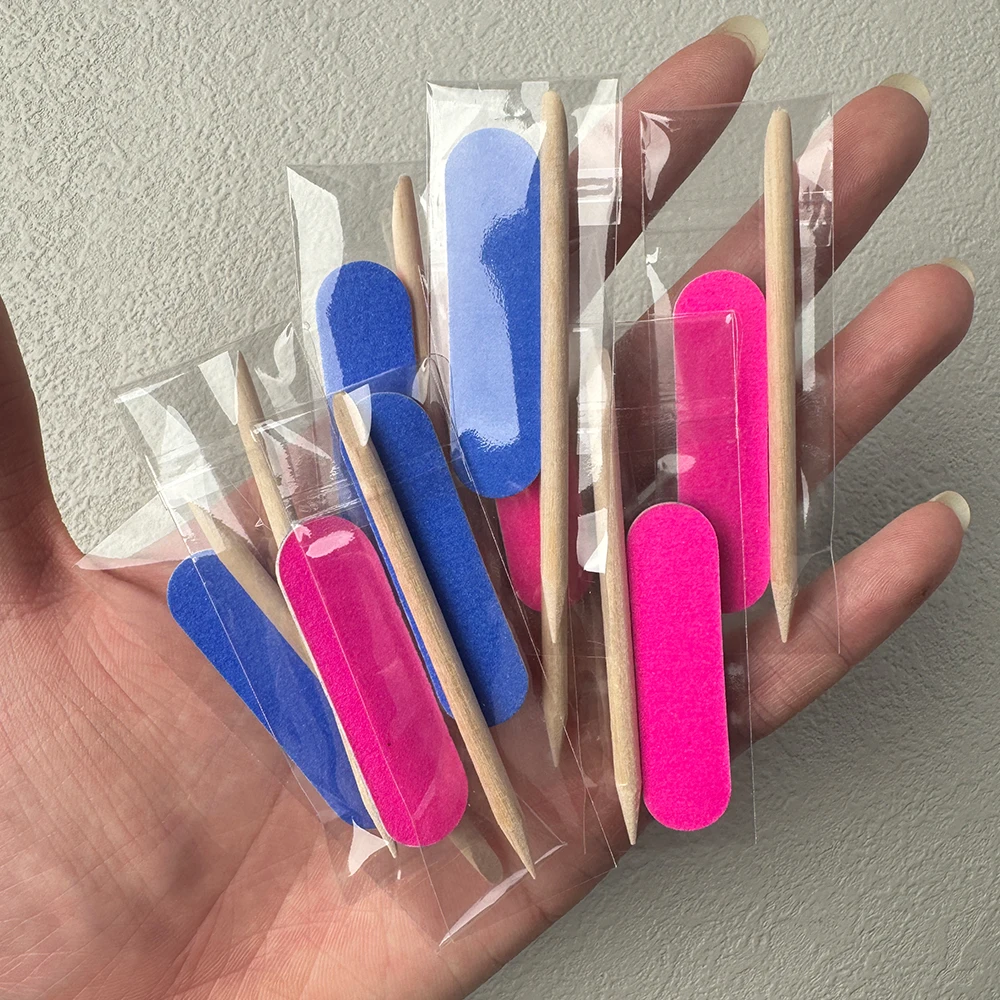 10-100pc-Disposable-Nail-Cleaning-Care-Kit-Mini-Nail-File-Sticks-Nail ...