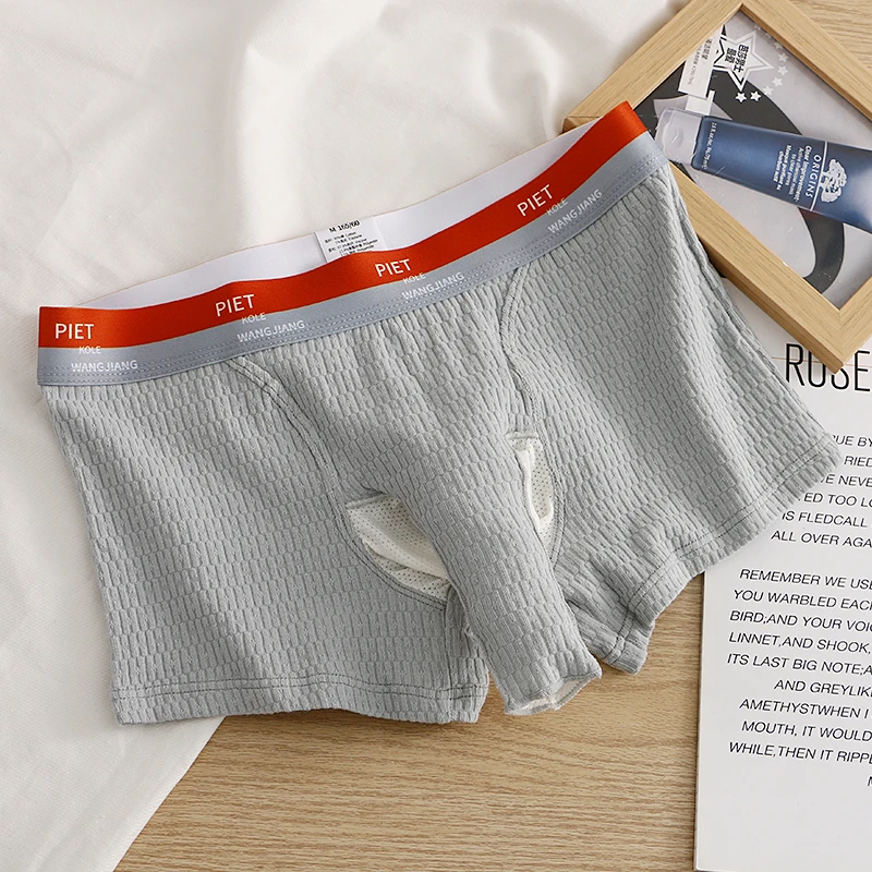 Breathable Separated Pouch Cotton Boxers for Men with Wide Waistband ...