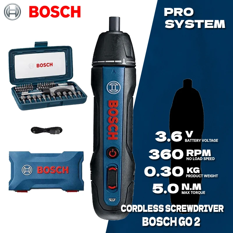 BOSCH-GO2-Cordless-Compact-Screwdriver-Mini-Press-Type-Screwdriver ...