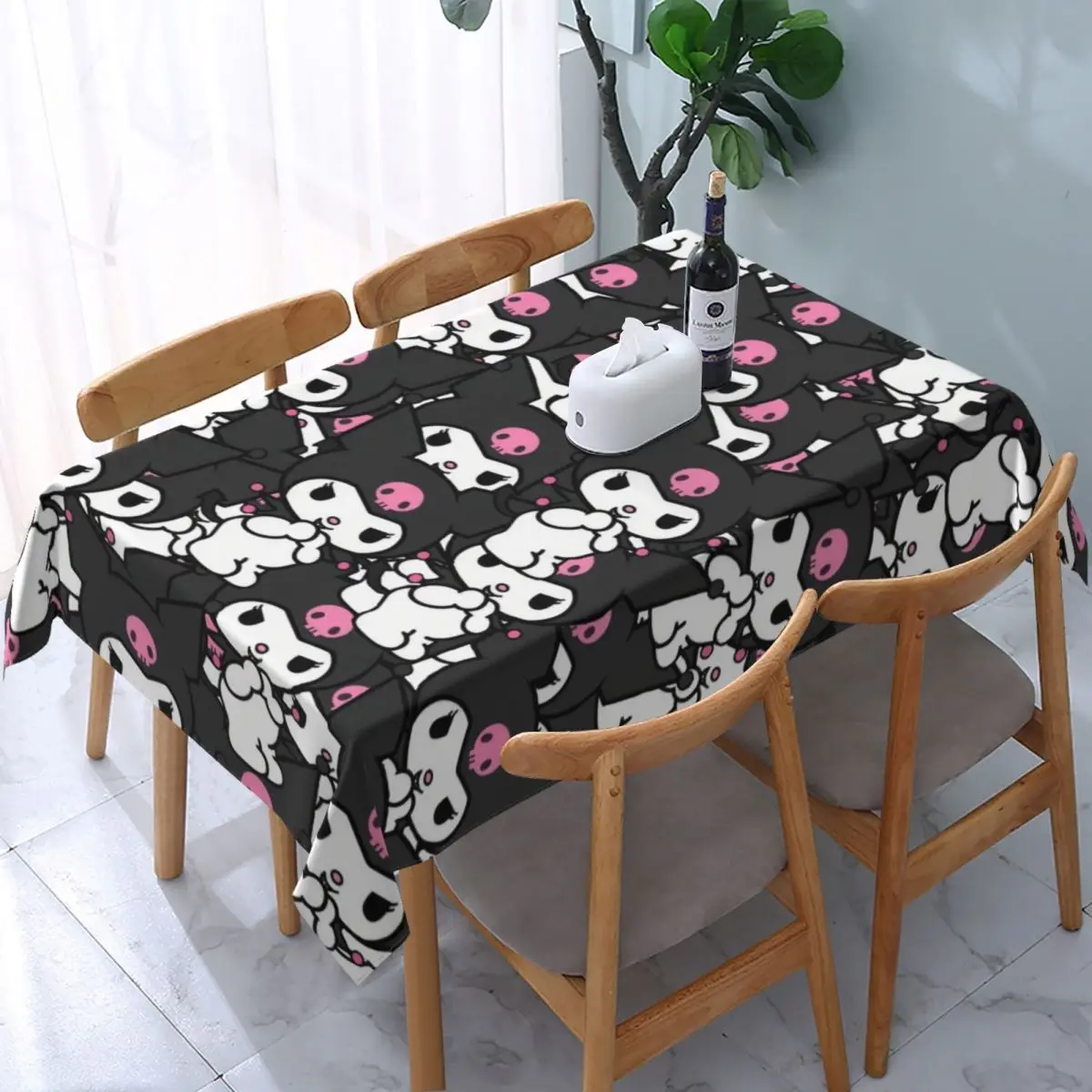 Mantel rectangular personalizado de Anime Kuromi Sanrio que se adapta a ...