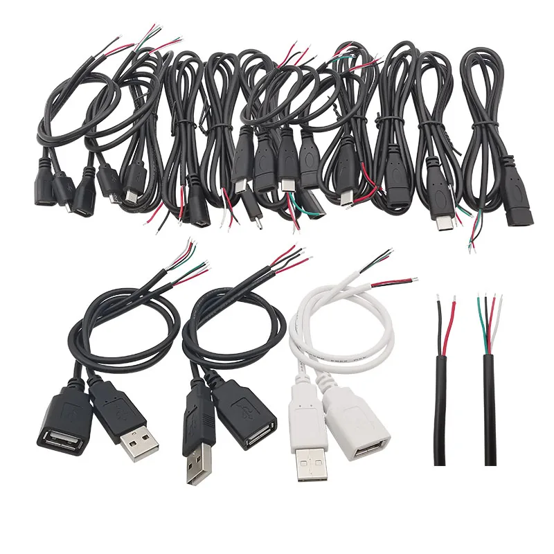 USB-Type-C-Power-Supply-Cable-2-4-Pin-Micro-USB-Male-Plug-Female-Jack ...