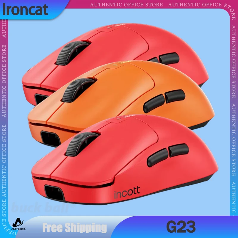 Ironcat-G23-Pro-Mouse-para-jogos-sem-fio-Modo-2-2-4g-Paw3390-Peso-leve ...