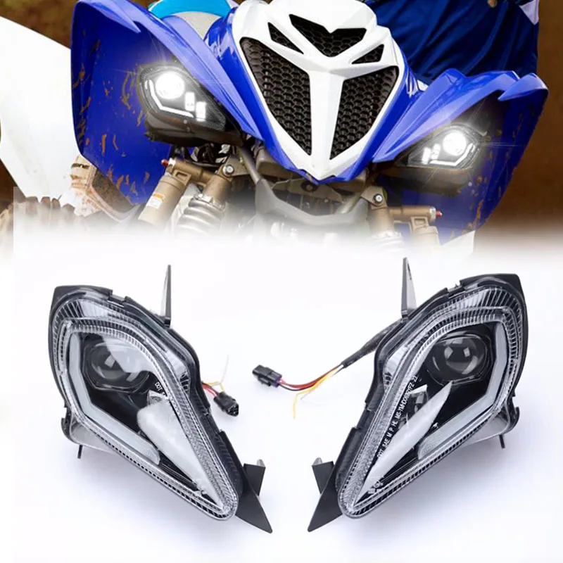 LED-Headlight-E24-Mark-for-Yamaha-Raptor-700-700R-YFZ450-YFZ450R ...