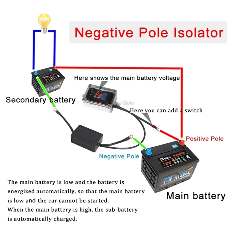 12V-Car-Auto-Double-Battery-Isolator-Protector-Dual-Battery-Controller ...