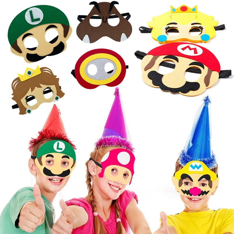 Super-Mario-Toy-Mask-Cloak-Cosplay-Cartoon-Luigi-Yoshi-Peach-Bowser ...