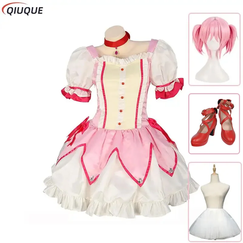 Puella-Magi-Madoka-Magica-Cosplay-Costume-Wig-Petticoat-Shoes-Kaname ...
