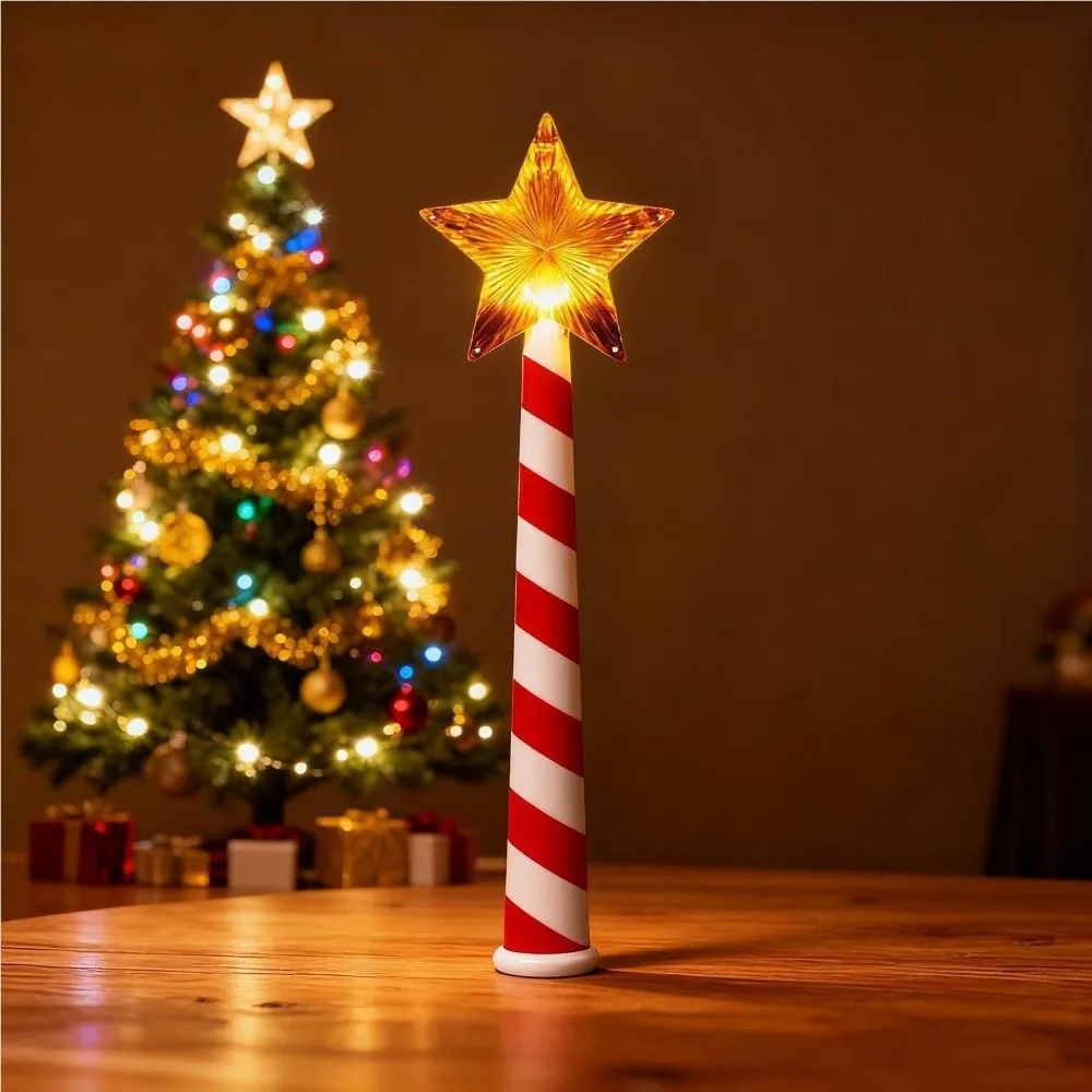 Creative USB Magic Wand Christmas Light Cartoon DIY Musical LED Star ...