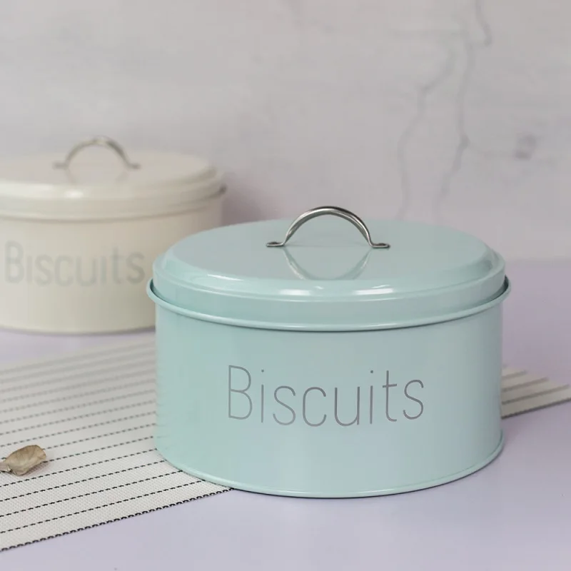 Biscuits-Fresh-Longer-Elegant-Tin-Canister-Retro-Style-Airtight-Metal ...