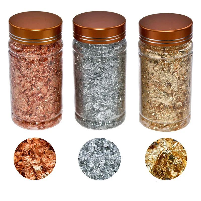 Imitation-Gold-Sliver-Copper-Foil-Sequins-Glitter-Craft-Leaf-Flake ...