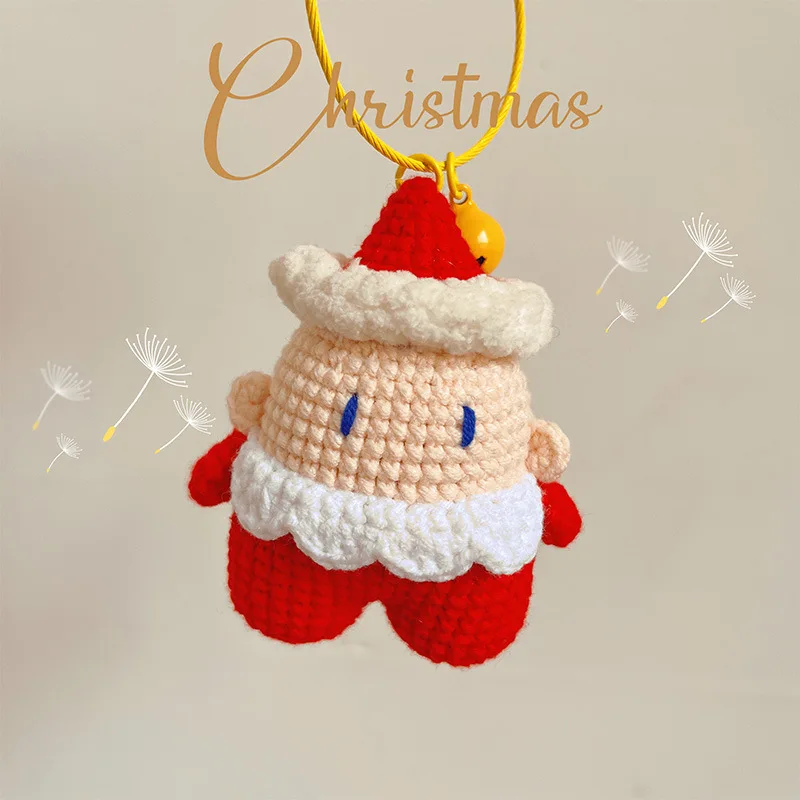 1PC-Handmade-Knitted-Santa-Claus-Key-Chains-Cute-Doll-Pendant-Keyring ...