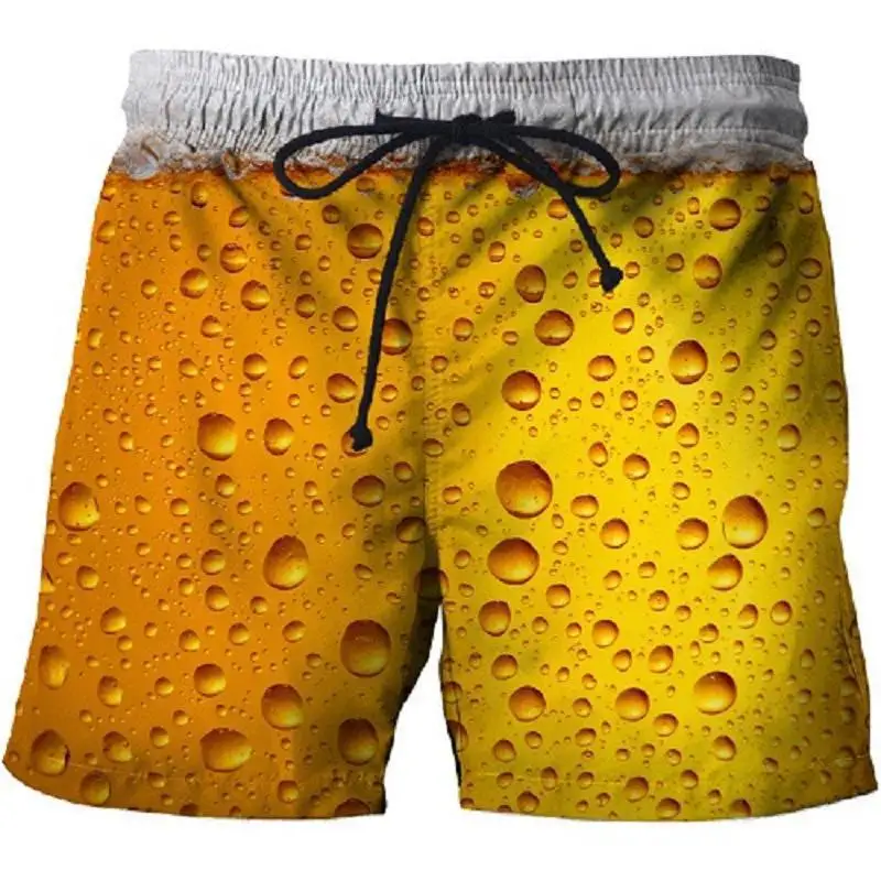 Bier-Grafik-Shorts-Hosen-l-ssig-M-nner-3d-gedruckt-Strand-Shorts-Sommer ...