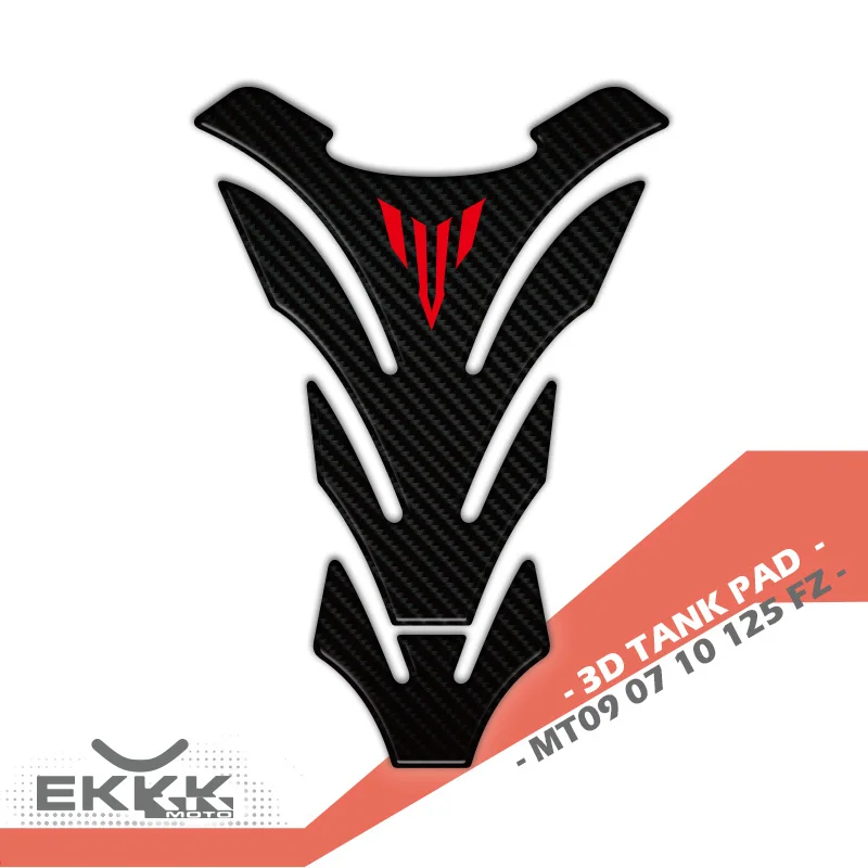 Carbon Fiber Texture 3D Fuel Tank Protection Sticker Decal MT LOGO For ...