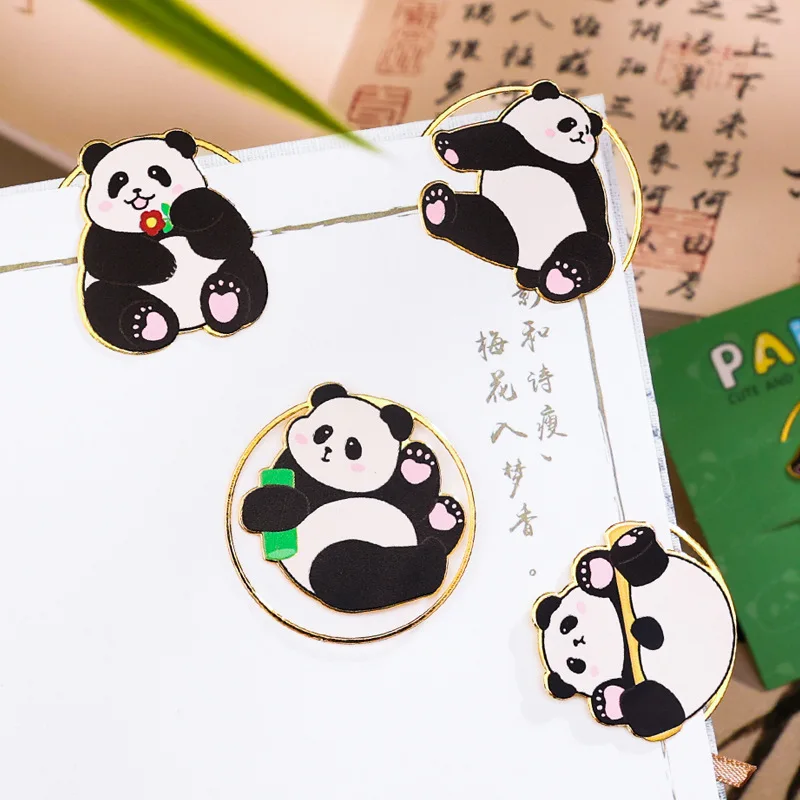 1-Pcs-Cute-Kawaii-Creative-Panda-Huahua-Metal-Hollow-Bookmark-Ruler-for ...