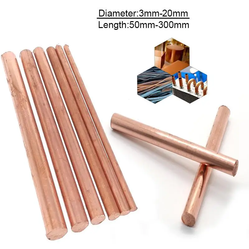 1-5pcs-pure-copper-round-rods-50-300mm-long-bare-copper-metal-rods ...