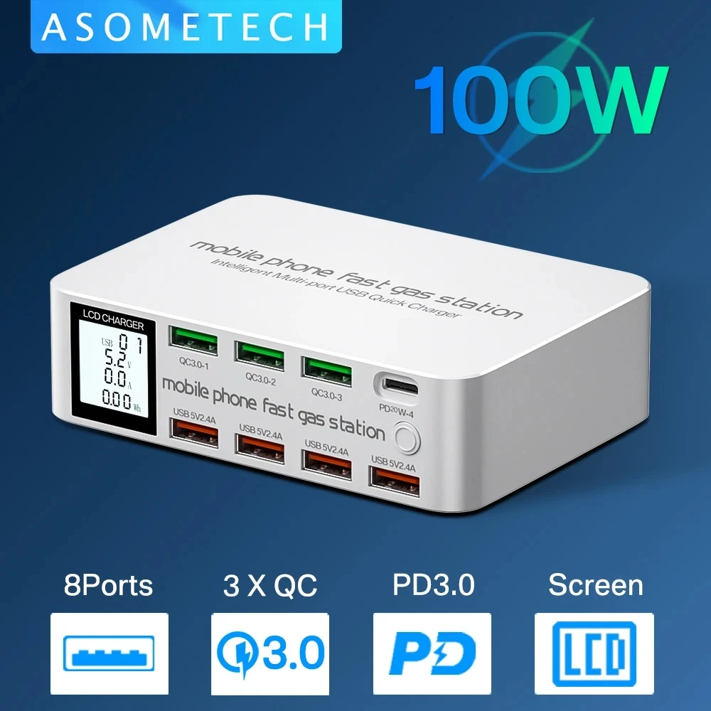 8-Ports-USB-Fast-Charger-Quick-Charge-QC3-0-PD3-0-Multi-USB-Charging ...