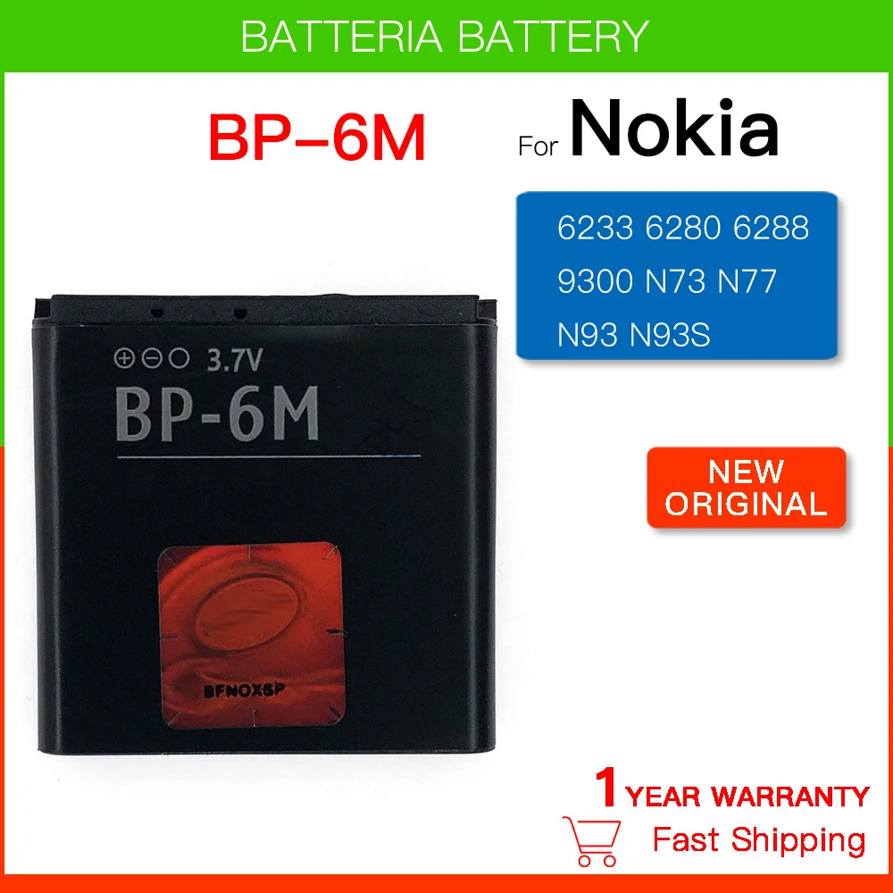 Rechargeable Battery BP-6M phone battery for Nokia N73 N77 N93 N93S ...