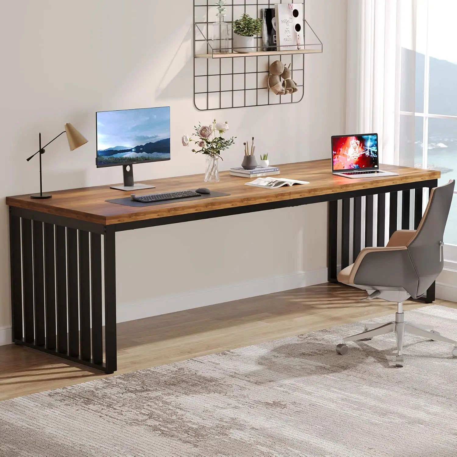 Tribesigns-78-74-Extra-Long-Computer-Desk-2-Person-Desk-Double-Long ...