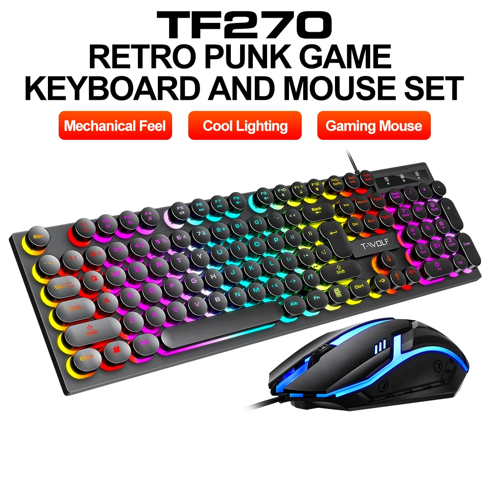 2022-New-TF270-Wired-Gaming-Keyboard-and-Mouse-Combos-Color ...