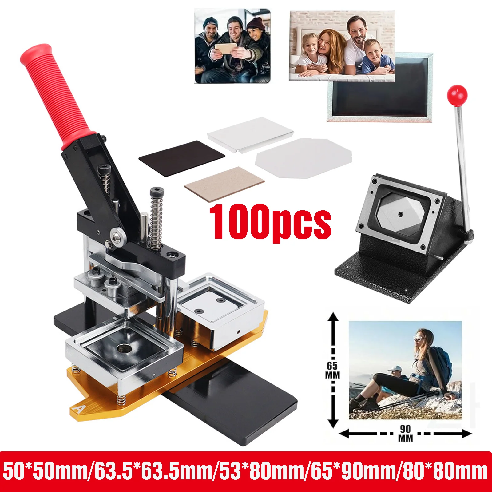 50-80mm Size Fridge Magnet Maker Machine Set Photo Square Refrigerator ...