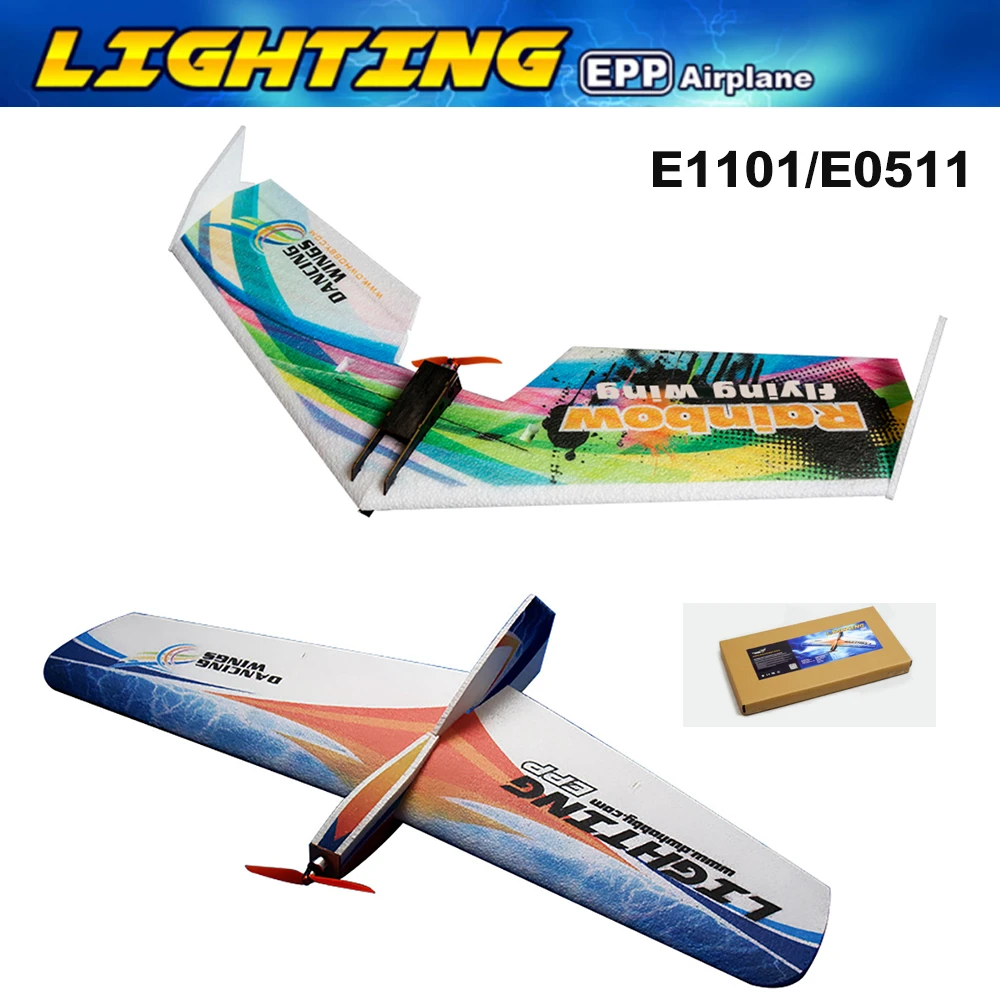 E1101/E0511 Rainbow II Wingspan RC Airplane Delta Wing Tail pusher ...