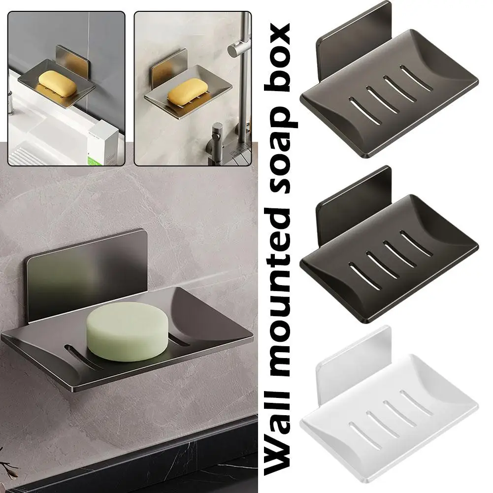 Wall-mounted-Soap-Box-Perforation-free-With-Drainage-Storage-Rack-Soap ...