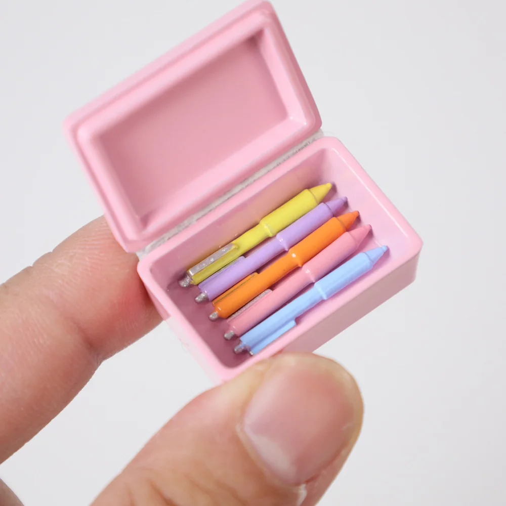 1-12-Scale-Miniature-Dollhouse-Macaron-Ballpoint-Pen-Model-for-blyth ...
