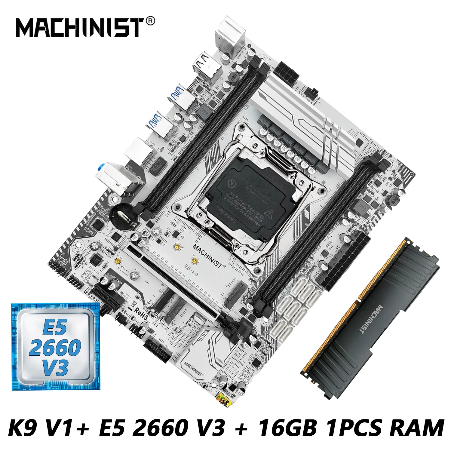 MACHINIS Kit X99 Motherboard Set LGA 2011 3 Intel Xeon E5 2660 V3 ...